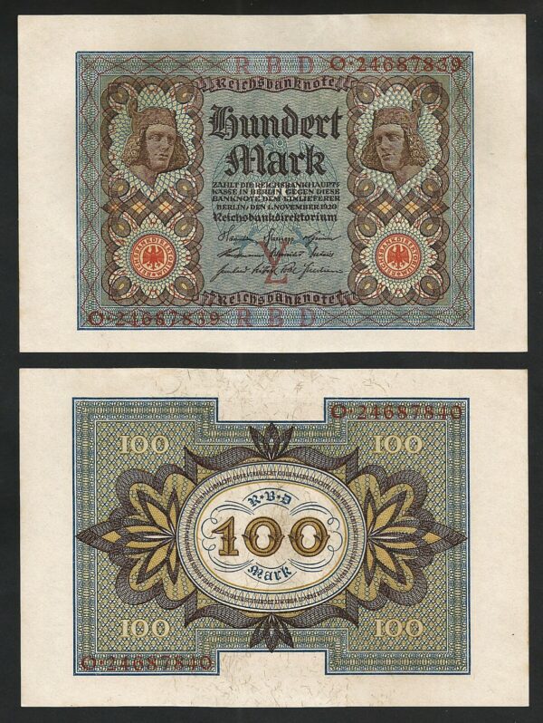 Germany Berlin 100 Mark 1920, aXF with pale P-69b – Fortumor Numismatic ...