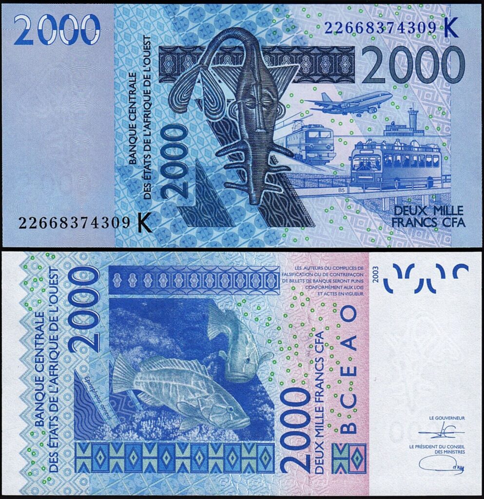 West African St, SENEGAL, 2000 Francs 2022, UNC, P-716Kv – Fortumor ...