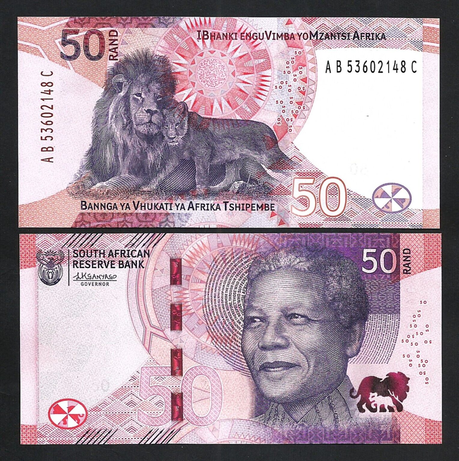 South Africa 50 Rand 2023, UNC, P-150, Nelson Mandela – Fortumor ...